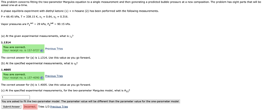Solved This problem concerns fitting the two-parameter | Chegg.com