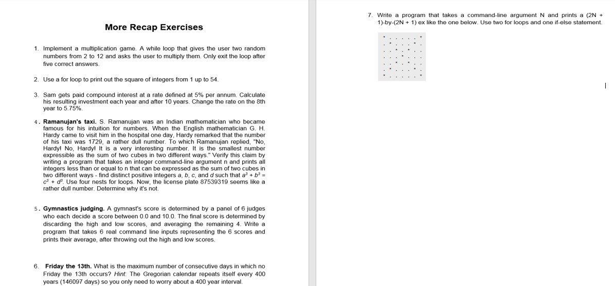 Solved 7. Write a program that takes a command-line argument | Chegg.com