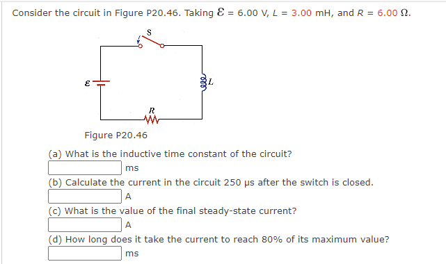 Solved Consider the circuit in ﻿Figure P20.46. ﻿Taking | Chegg.com