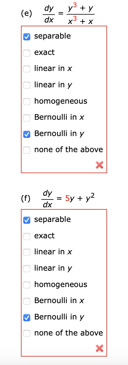 Solved Classify each differential equation as separable, | Chegg.com