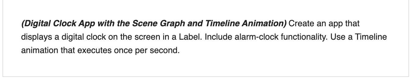 Answered: Using JavaFX (Digital Clock App with the Scene Gra