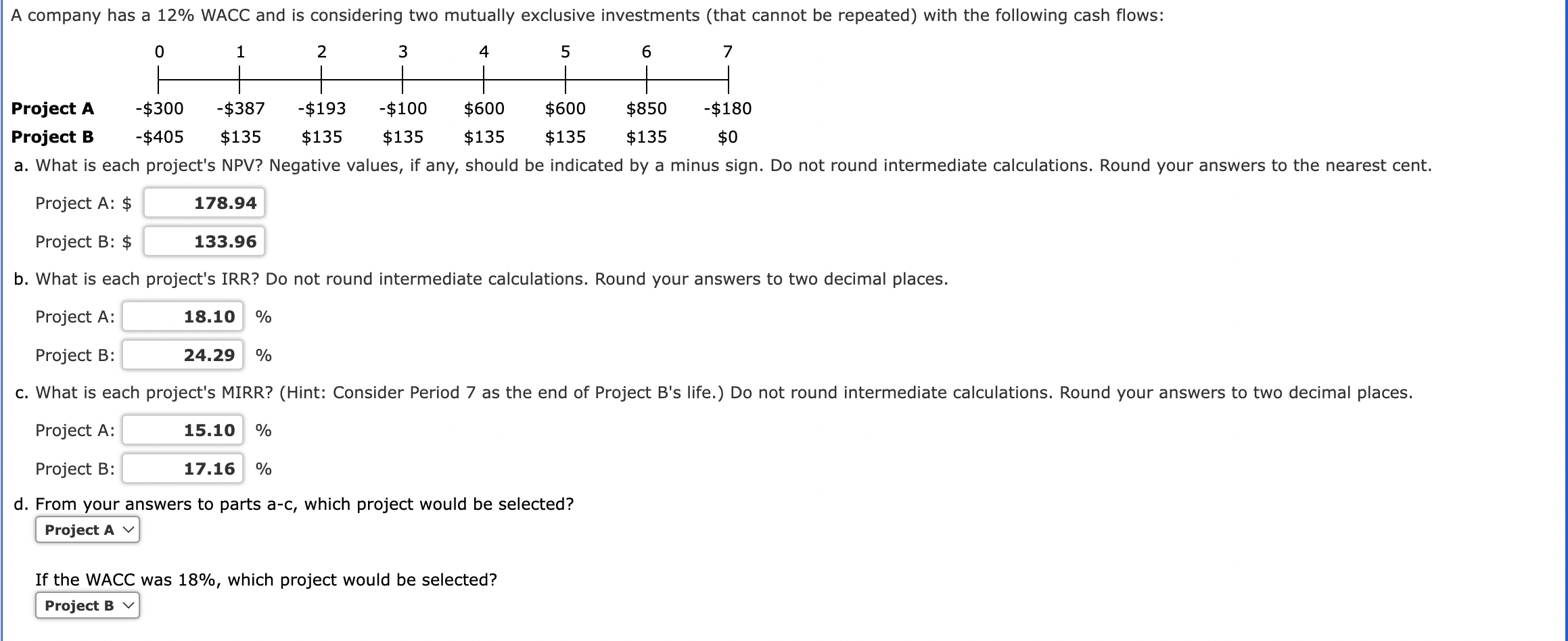 Solved Pro: Pro: a. What is each project's NPV? Negative | Chegg.com