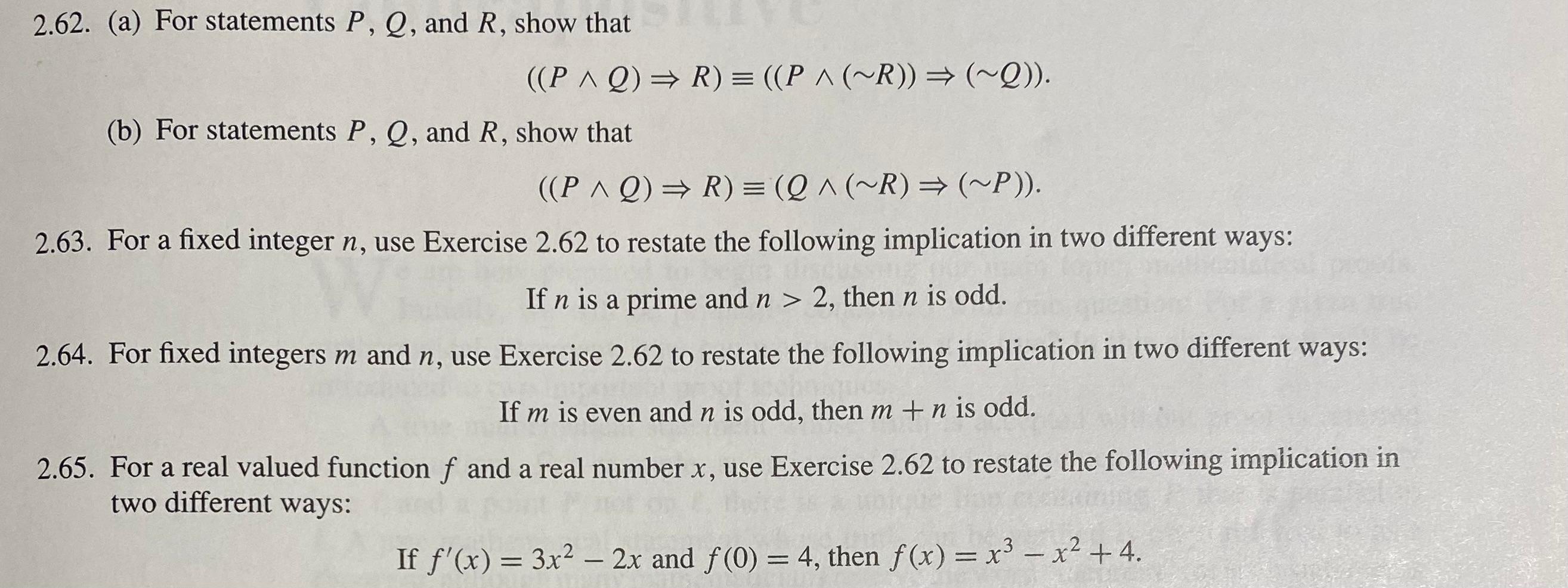 Solved 2.62. (a) For statements P,Q, and R, show that | Chegg.com
