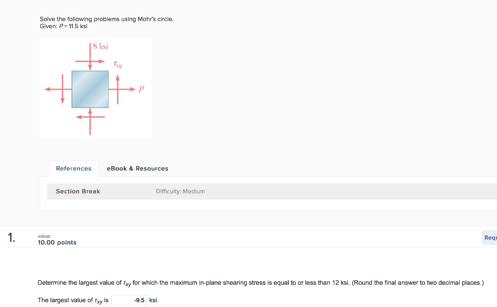 Solved Solve the following problems using Mohr's circle. | Chegg.com Solved Solve the following problems using Mohr's circle. | Chegg.com