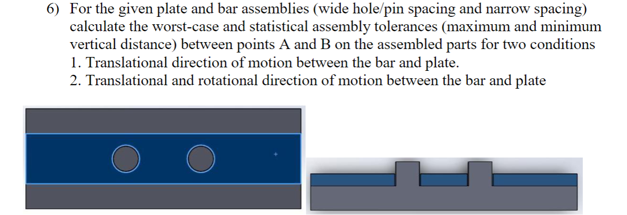Solved 6) For the given plate and bar assemblies (wide | Chegg.com