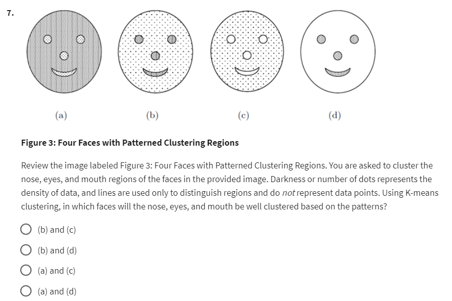 [Solved]: (a) (b) (c) (d) Figure 3: Four Faces with Pattern