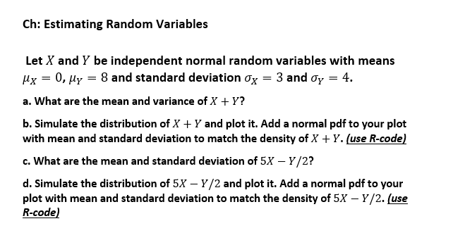Solved Ch: Estimating Random Variables Let X and Y be | Chegg.com