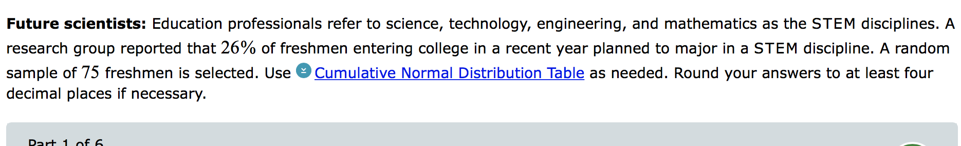 Solved Part 6 of 6 (e) Would it be unusual if less than 28% | Chegg.com