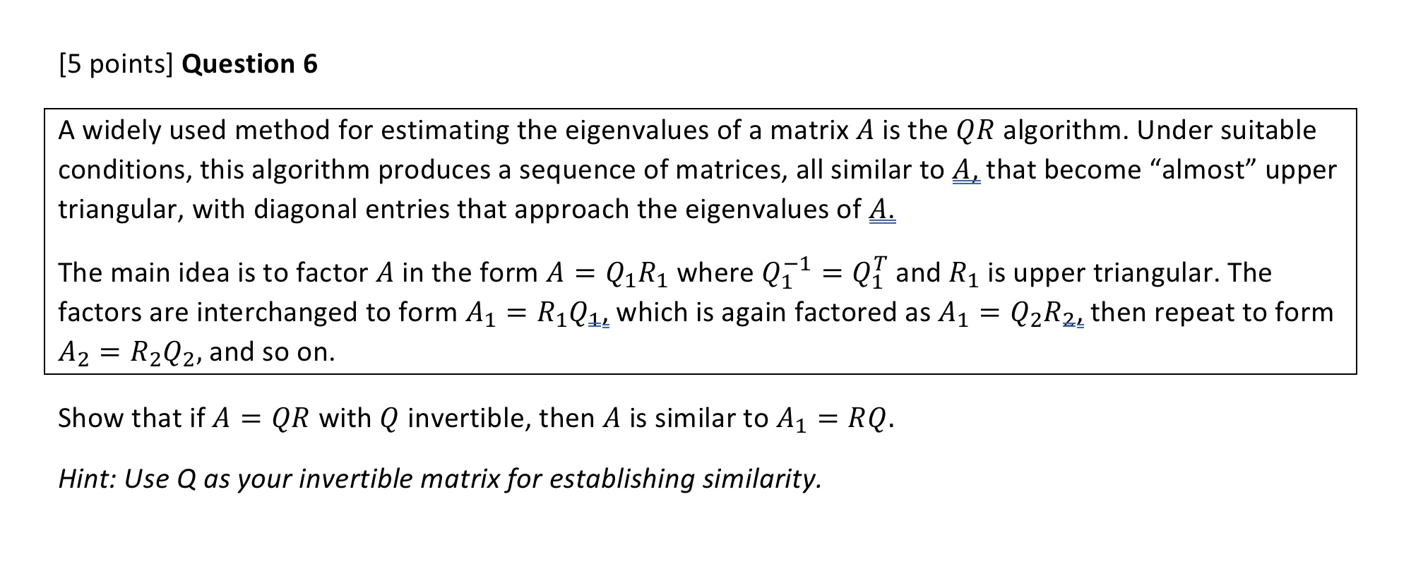 Solved [assignment 9] ﻿Question 6A widely used method for | Chegg.com