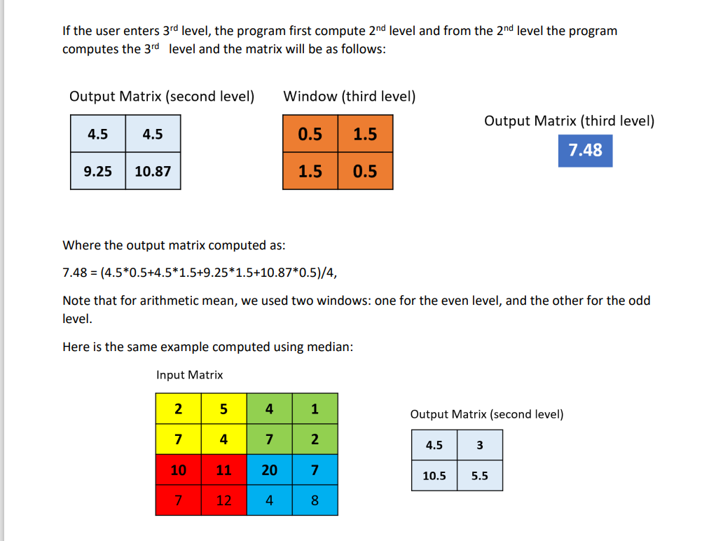 Matrix down sampling: Write a MIPS program that dose | Chegg.com