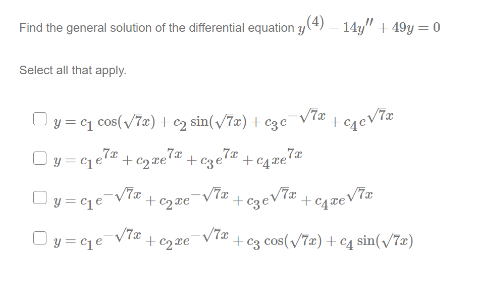 Solved Find the general solution of the | Chegg.com