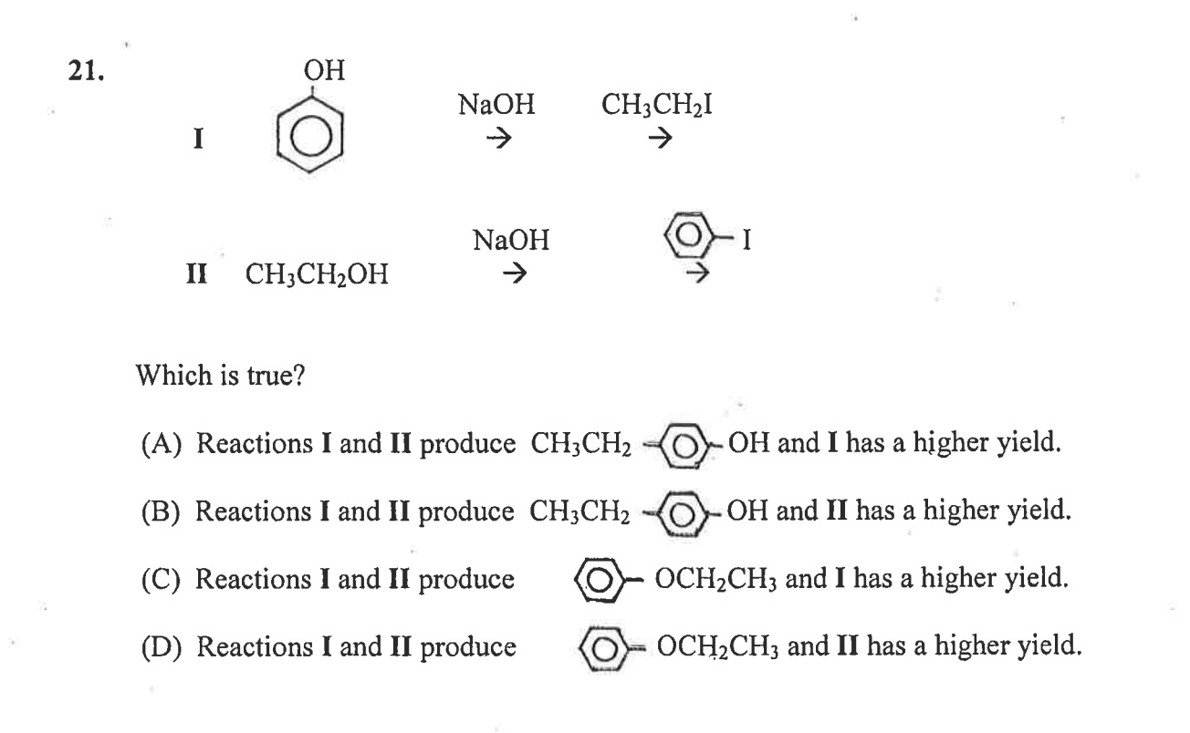 Solved OH NaOH CH3CH2I NaOH NagH @1 II CH3CH2OH Which is | Chegg.com