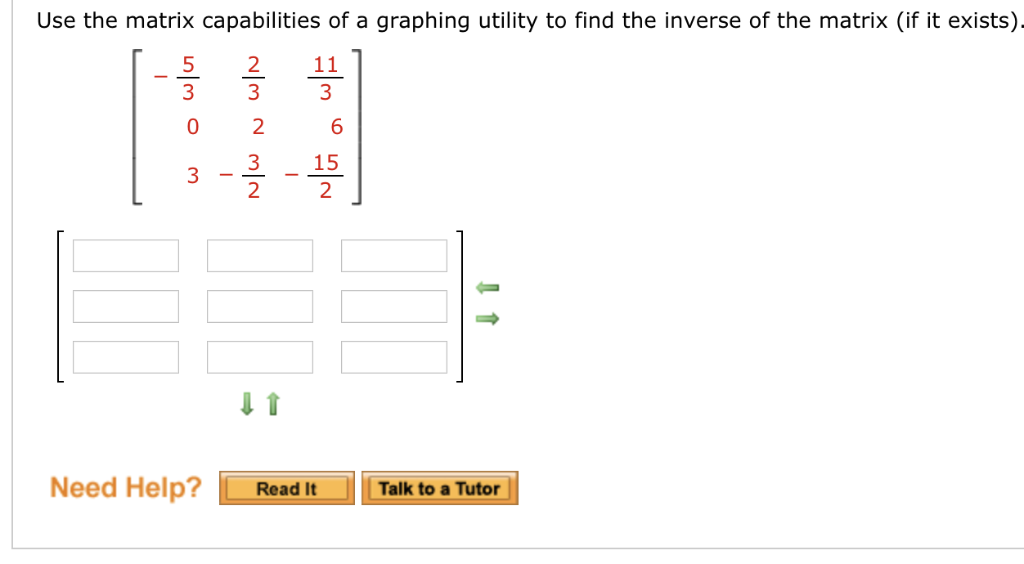 Solved Use the matrix capabilities of a graphing utility to | Chegg.com
