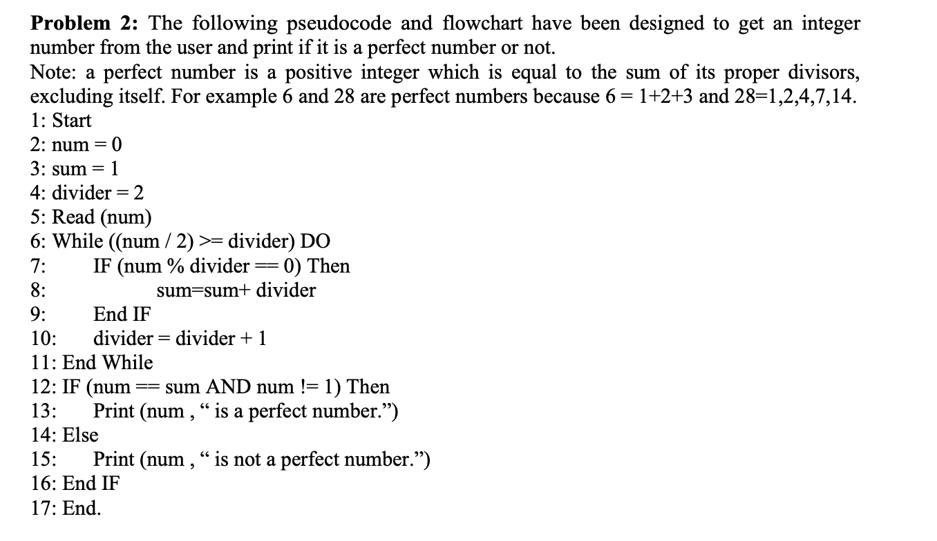 Solved Using the pseudocode or the flowchart please answer | Chegg.com