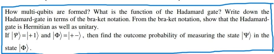 Solved How multi-qubits are formed? What is the function of | Chegg.com