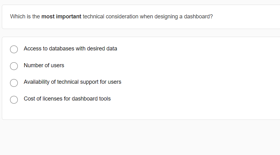 Solved Which is the most important technical consideration | Chegg.com