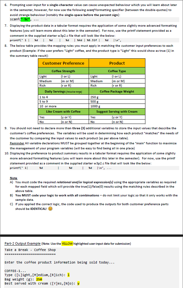 Solved Part-2 Output Example (Note: Use the YELLOW | Chegg.com