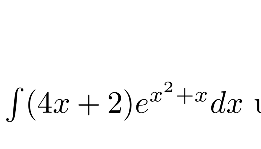 Solved ∫(4x+2)ex2+xdx | Chegg.com