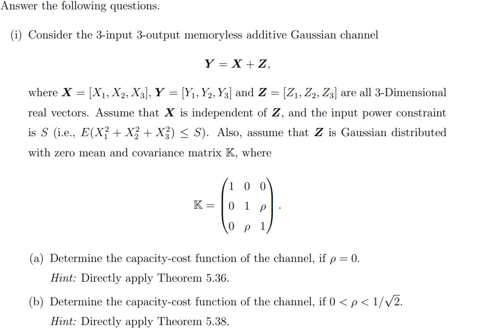 Solved Answer the following questions.(i) ﻿Consider the | Chegg.com
