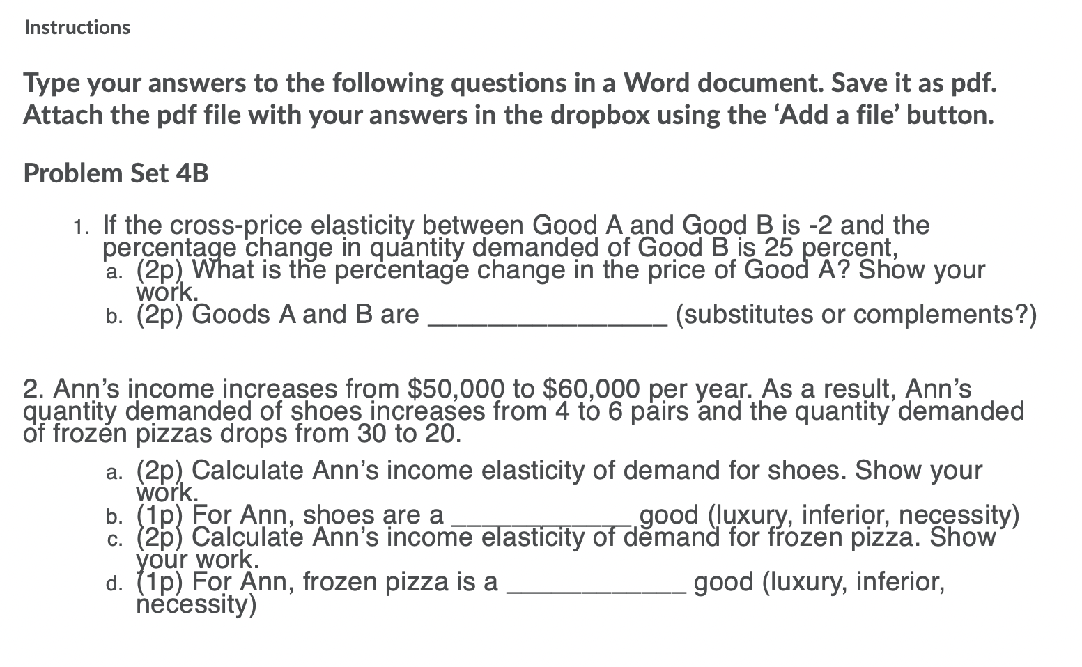 Solved Instructions Type your answers to the following | Chegg.com
