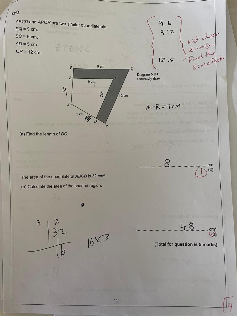 Solved ABCD and APQR are two similar quadrilaterals. PQ=9 | Chegg.com