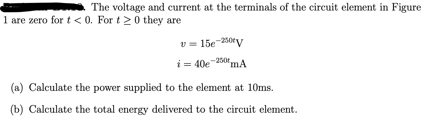 Solved 1 2 Figure 1: An ideal basic circuit element The | Chegg.com