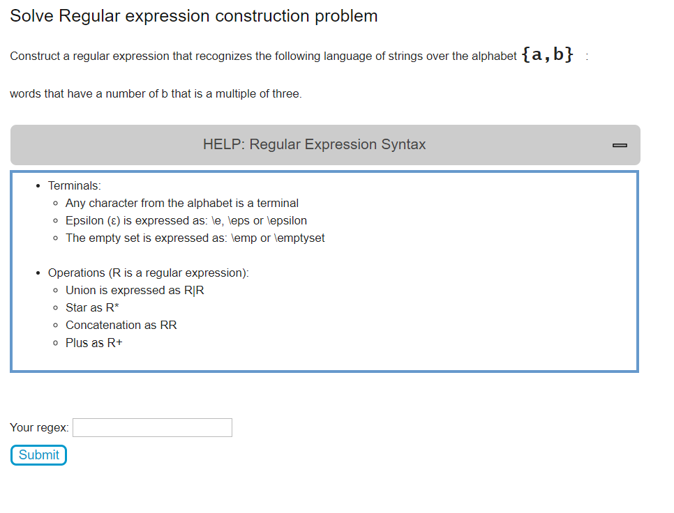 Solved Construct a regular expression that recognizes the | Chegg.com