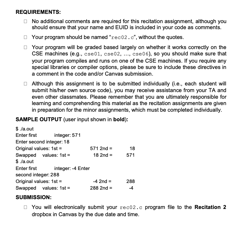 Solved In this recitation assignment, will write a complete | Chegg.com