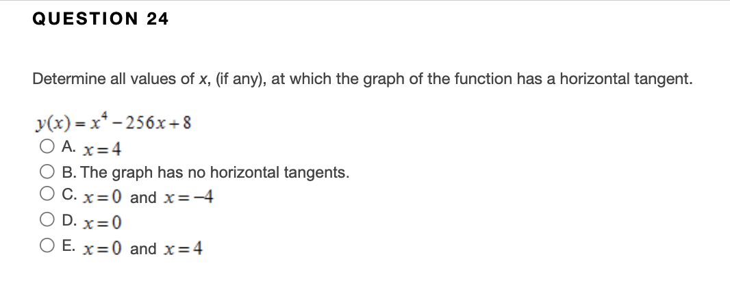 Solved Determine All Values Of X If Any At Which The 