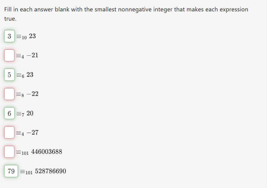 Solved bFill in each answer blank with the smallest | Chegg.com