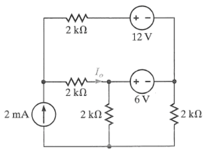 Solved Use superposition to find the current Io | Chegg.com