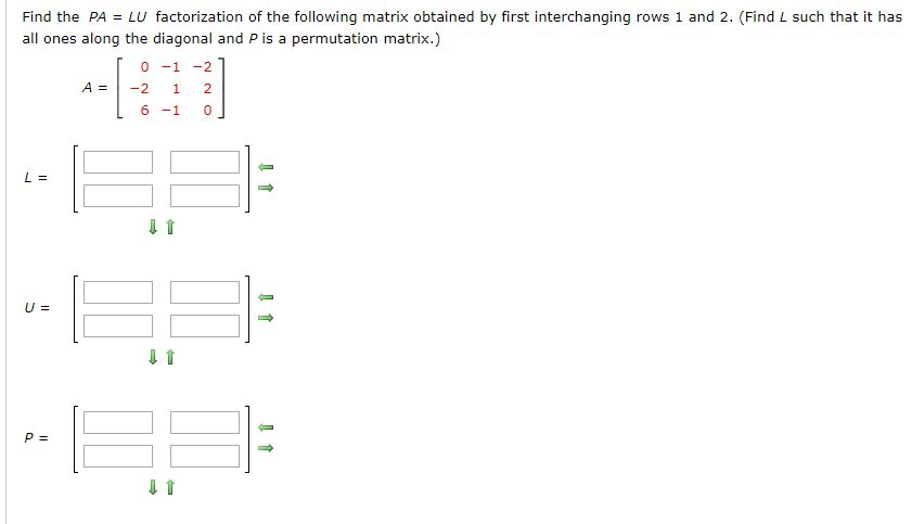 Solved Find The Pa Lu Factorization Of The Following