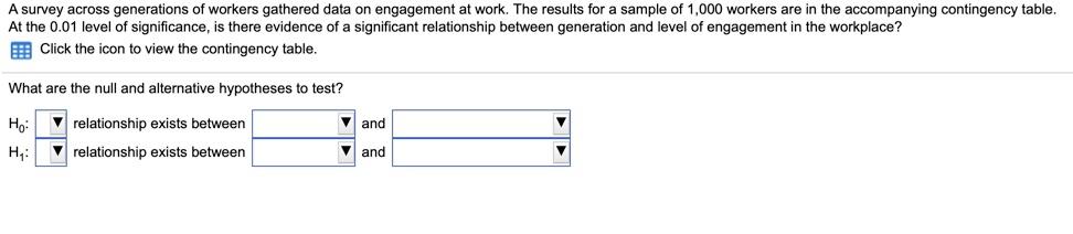 Solved A survey across generations of workers gathered data | Chegg.com