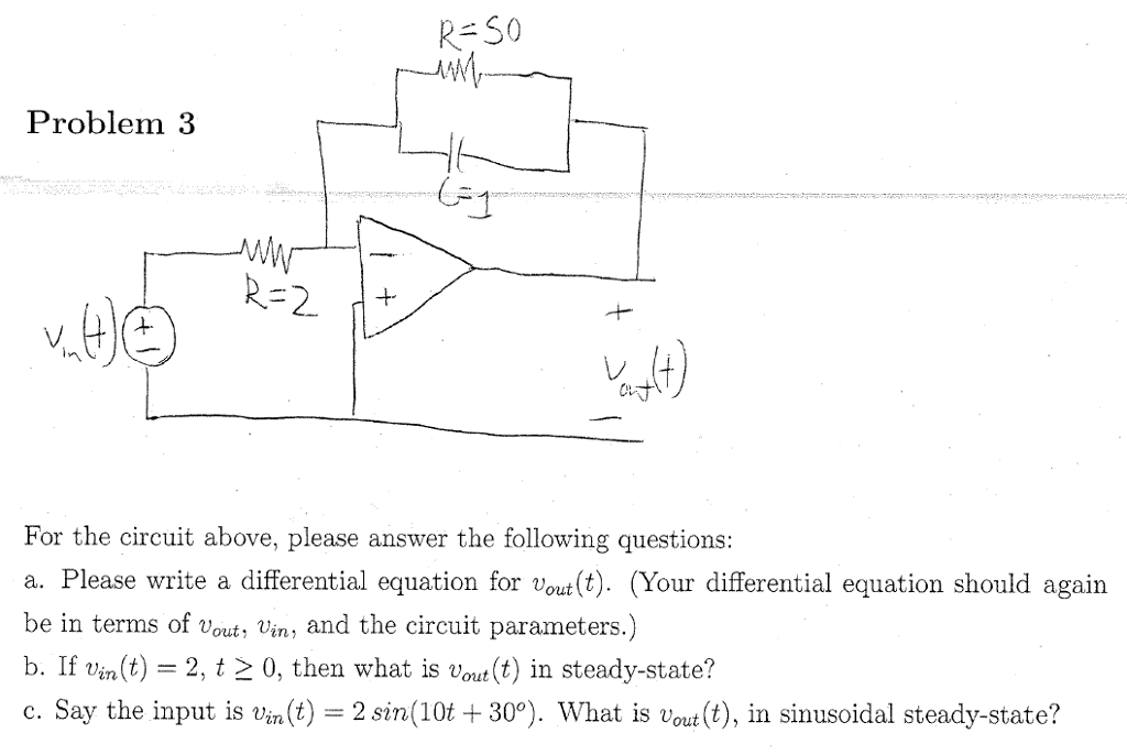 Solved RES0 Problem 3 レ For the circuit above, please answer | Chegg.com