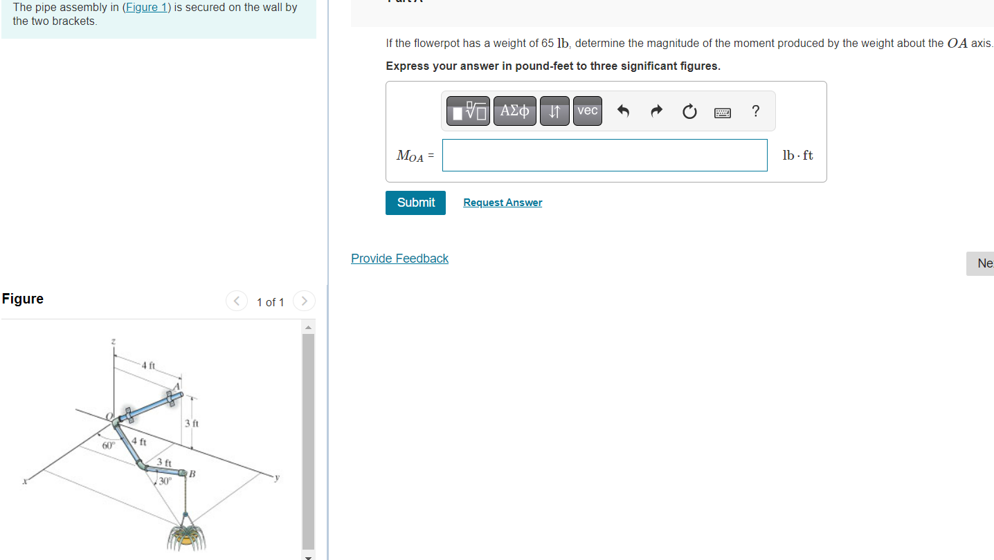 Solved The pipe assembly in (Figure 1) is secured on the | Chegg.com