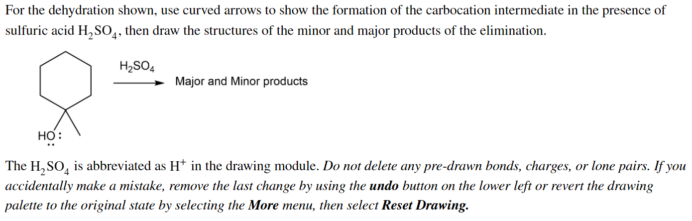 Solved For the dehydration shown, use curved arrows to show | Chegg.com