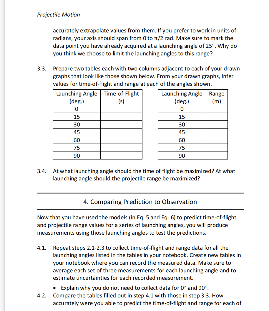 Projectile Motion Introduction For a projectile | Chegg.com