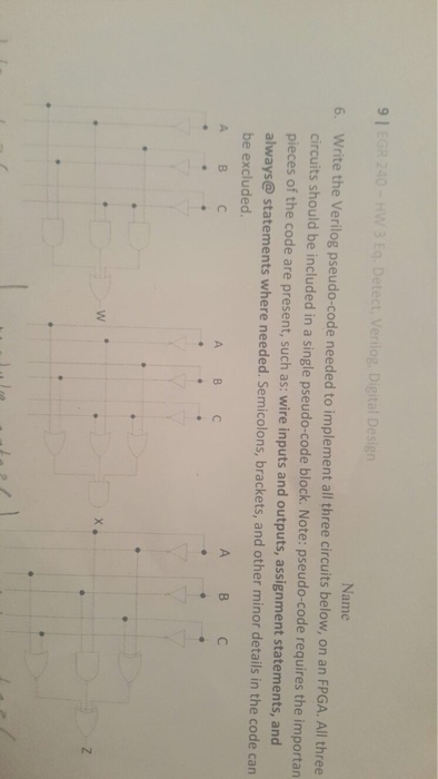 Solved Write the Verilog pseudo-code needed to implement all | Chegg.com