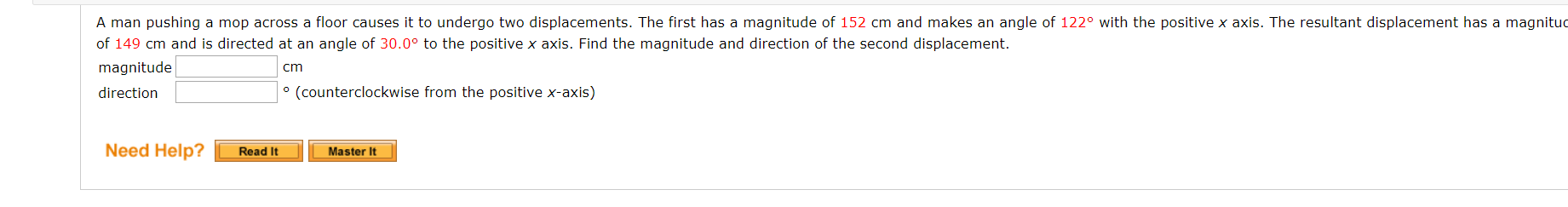 Solved A man pushing a mop across a floor causes it to | Chegg.com
