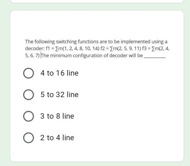 Solved The Following Switching Functions Are To Be 