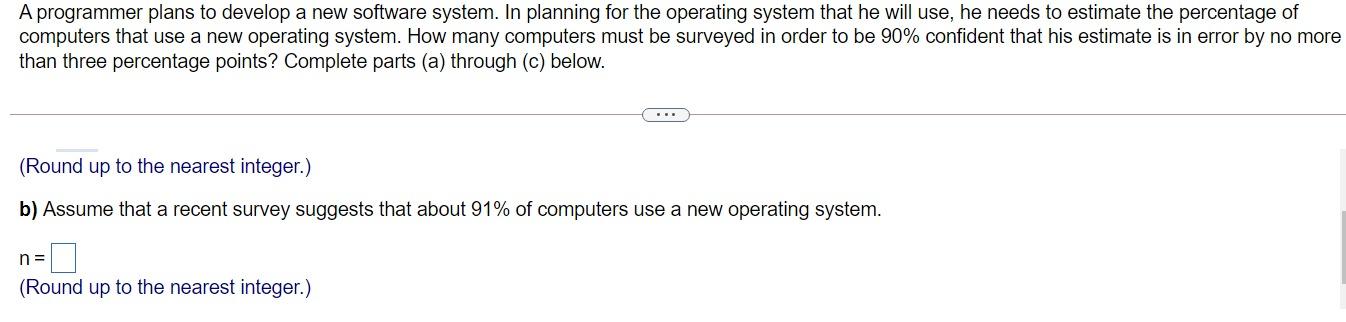 Solved A programmer plans to develop a new software system. | Chegg.com