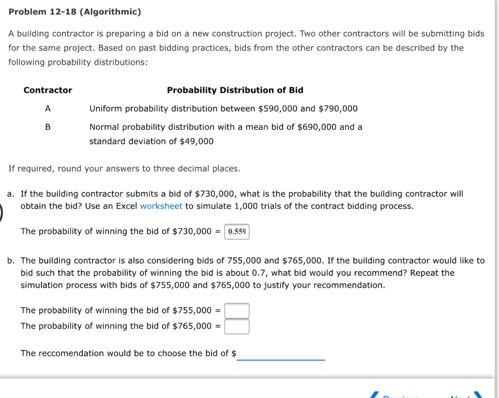 Solved A Building Contractor Is Preparing A Bid On A New Chegg Solved A Building Contractor Is Preparing A Bid On A New Chegg