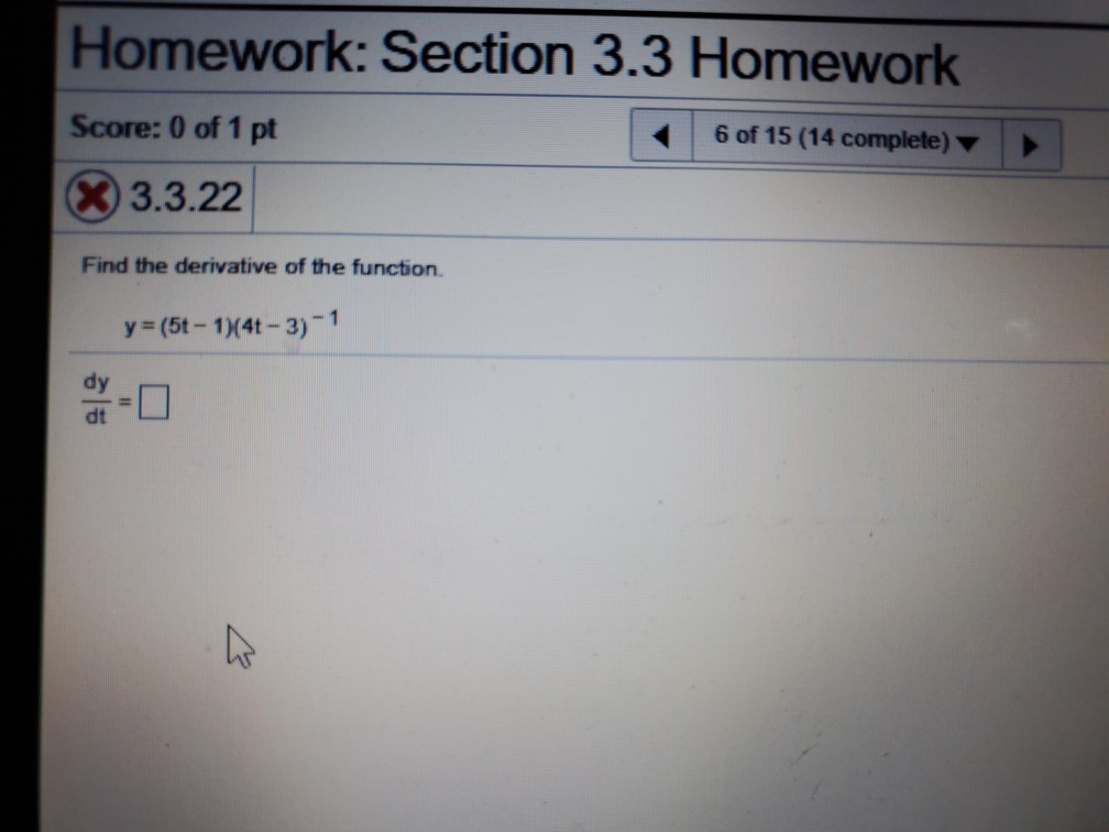 Solved Homework Section 3 3 Homework Score 0 Of 1 Pt 6 Of