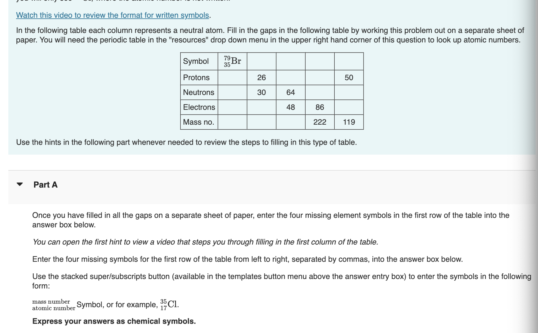 Solved Watch this video to review the format for written | Chegg.com