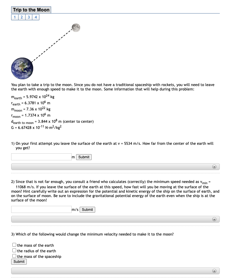 Solved You plan to take a trip to the moon. Since you do not | Chegg.com