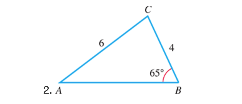 Solved Solve the triangle. Approximate values to the nearest | Chegg.com