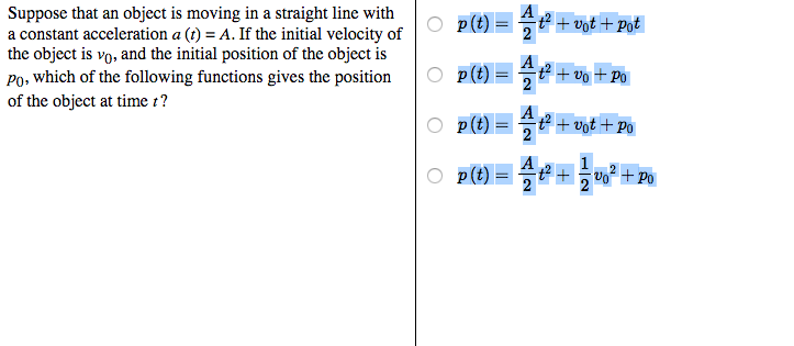 Solved Suppose That An Object Is Moving In A Straight Line