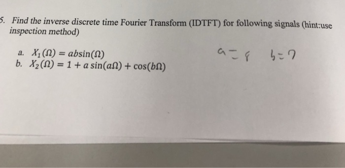 Solved 5. Find the inverse discrete time Fourier Transform | Chegg.com
