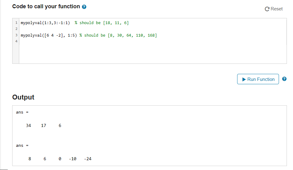Solved My Polyval Write a function to realize what the | Chegg.com