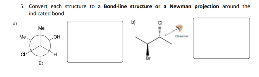 Solved 5. Convert each structure to a Bond-line structure or | Chegg.com